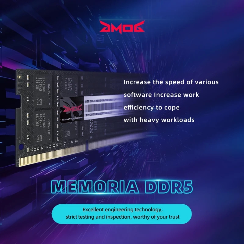 GMOG Notebook DDR5 RAM Memory 8GB 16GB 32GB 4800MHz 5200MHz 5600MHz SODIMM 262-Pin แล็ปท็อป ...