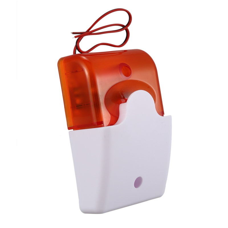 Mini Wired Strobe Warning Siren Durable Dc 12V Sound Alarm Flashing ...
