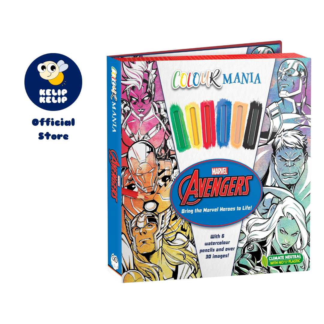 Marvel Avengers Colouring Book Colourmania Gift Set for Kids with ...