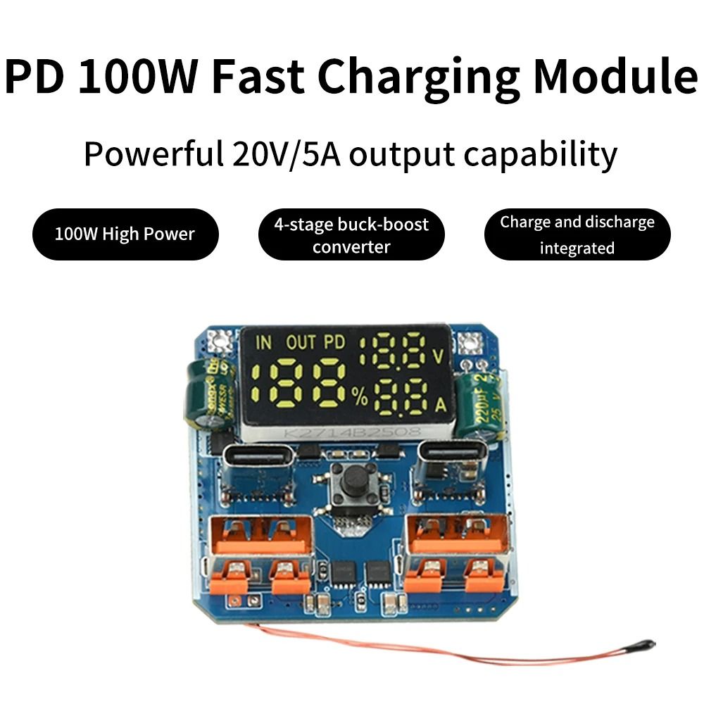 Buck Boost Board 4S Configuration PD 100W Fast Charging Module 20V 5A ...
