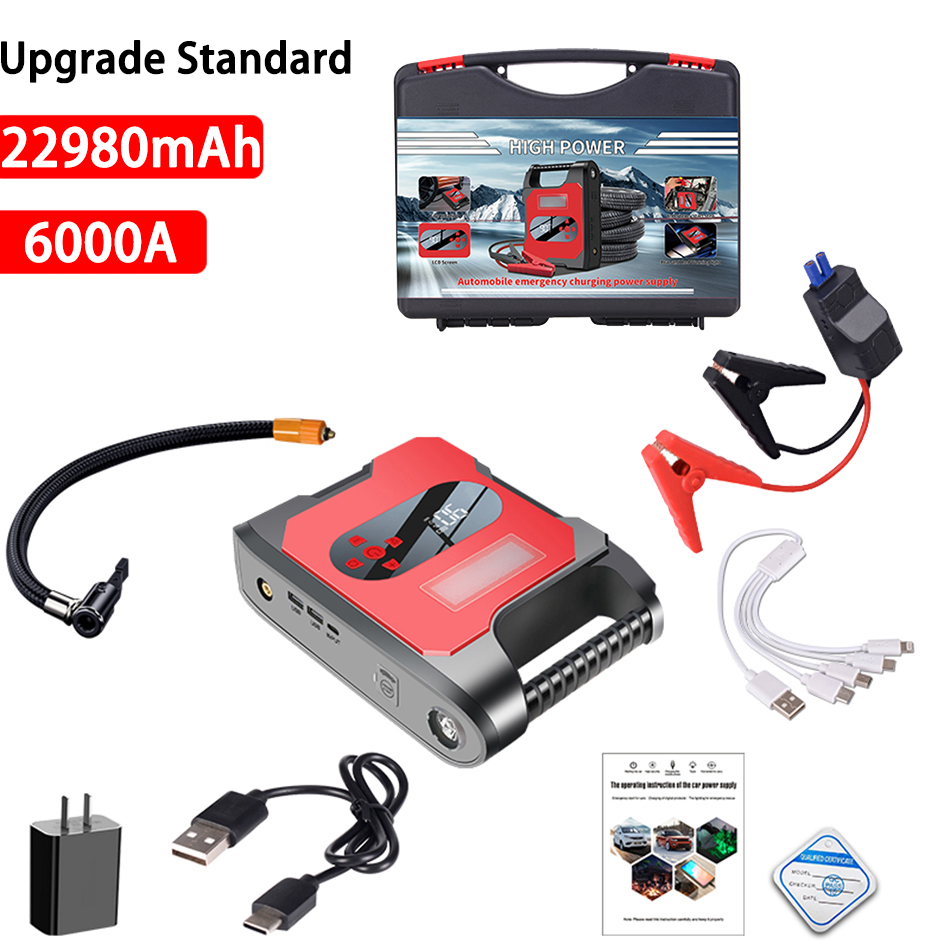 229800mAh 6000A Portable Jump Starter 12V High-power Automobile ...