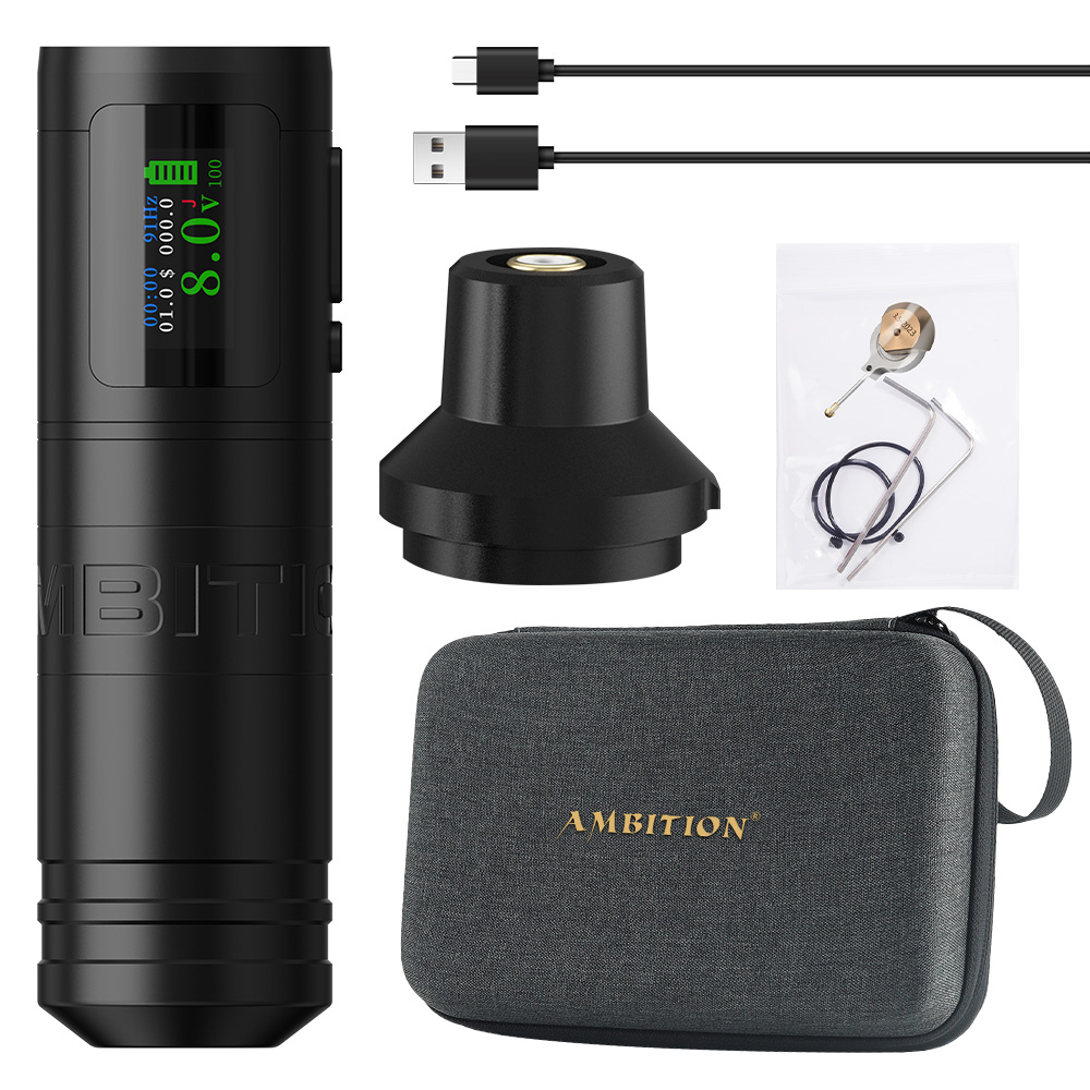 Ambition Ninja Ultra 2024 Wireless Tattoo Machine Pen Latest Straight ...