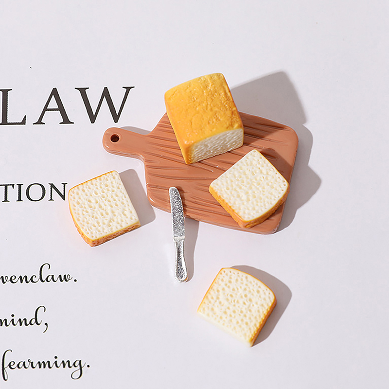 1/2PCS Doll House Simulated Toast Bread Maker Food Play Decor DIY Model ...