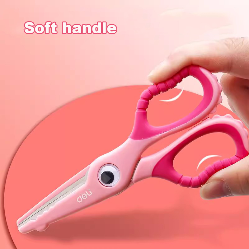 Deli Cartoon Safety Scissors for Children's DIY Handmade Craft Paper ...