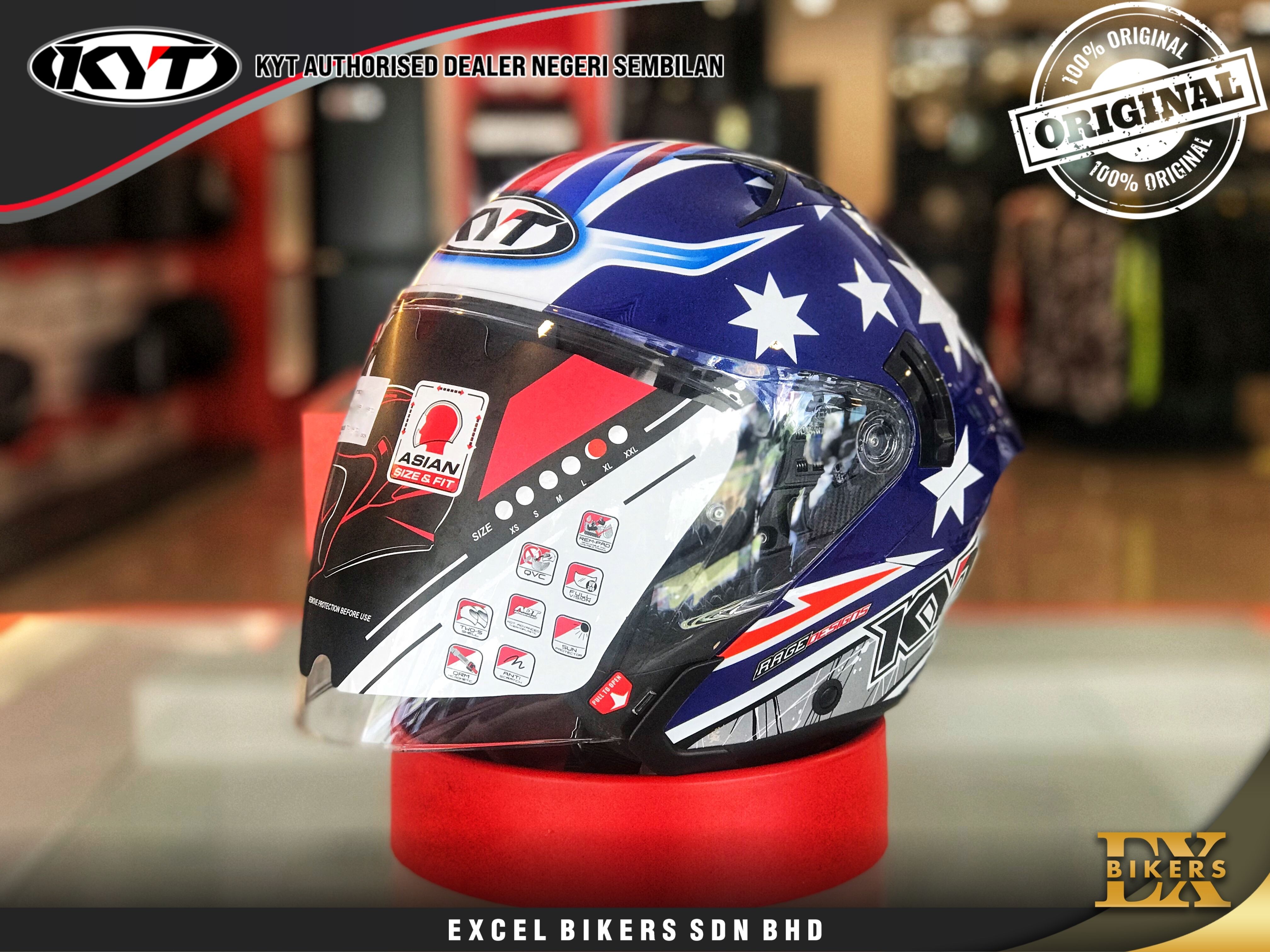 KYT NFJ BROC PARKER REP/KYT NFJ/OPEN FACE HELMET/KYT HELMET/DOUBLE ...
