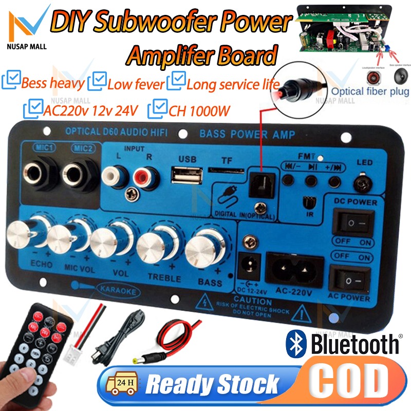 (COD+Original)1000W D60 Subwoofer Power Amplifier Board With Optical ...
