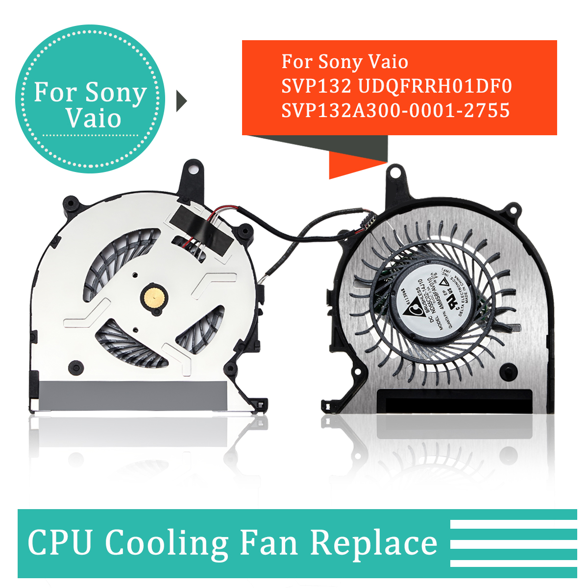 CPU Cooling Fan Computers Sony Vaio Pro13 PRO 13 SVP132 SVP132A 300-0001-2755 UDQFVSR01DF0 ...