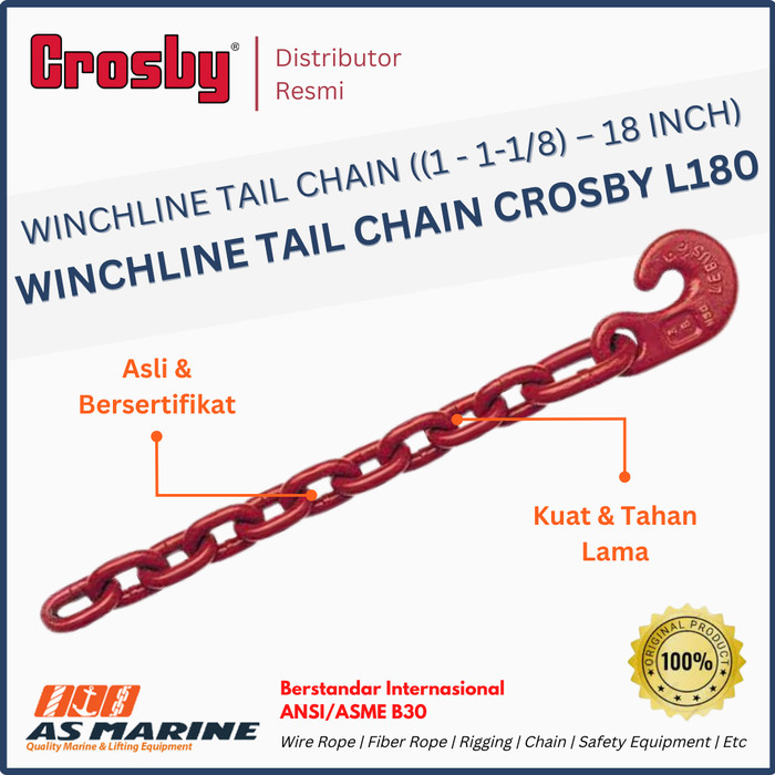 Winchline Tail Chain CROSBY USA L180 (1 - 1/8 Inch) - 18 Inch | Lazada ...