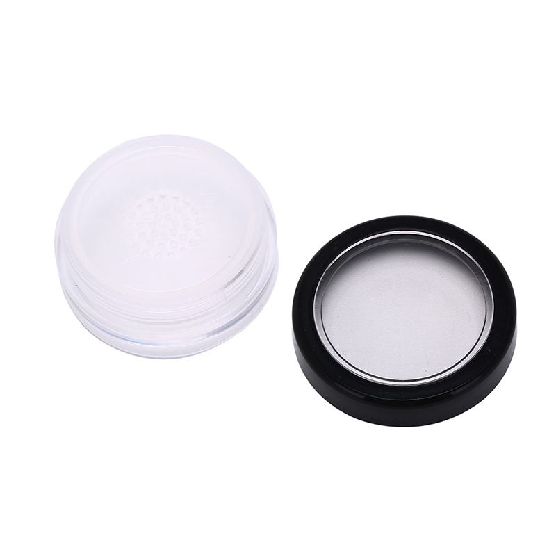 10g plastic empty loose powder pot with sieve cosmetic makeup jar ...