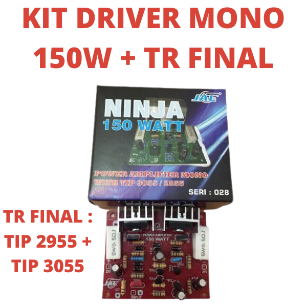 KIT DRIVER POWER 150 WATT MONO MURAH NINJA PLUS TR FINAL AMPLI 150WATT ...