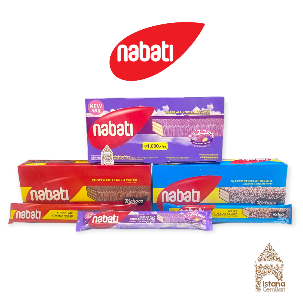 Nabati COATED Wafer Chocolate / Kelapa / Korean Goguma PACK (isi 12 pcs ...