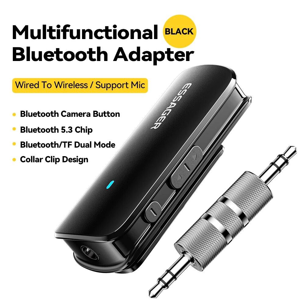 Essager Bluetooth 5.3 loại Bộ chuyển đổi-C 3.5Mm cáp truyền âm thanh ...