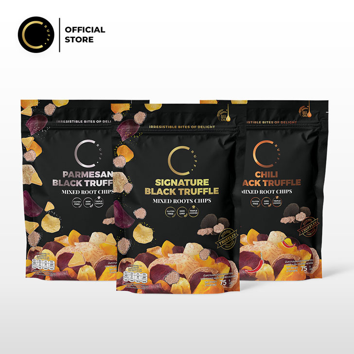 CRUFF Tasting Set [แพ็ค 3 ห่อ คละรสชาติ] - Cruff Snacks - ThaiPick