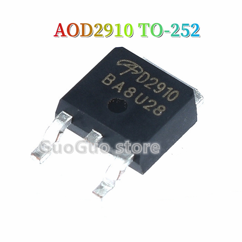 5pcs D2910 TO-252 AOD2910 TO252 SMD 31A/100V N-Channel MOSFET ...