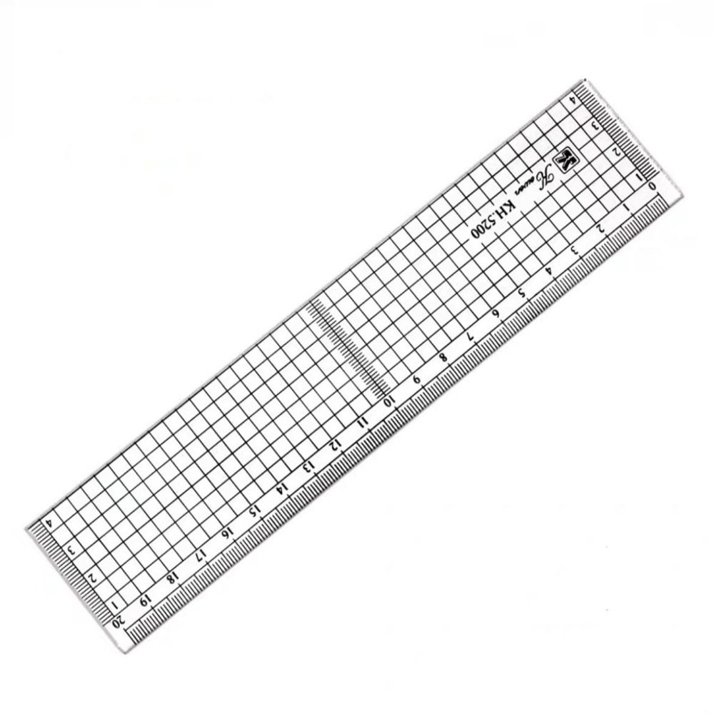 School Supplies 20 30 50cm Transparent Ruler Board PVC Grid Writing ...