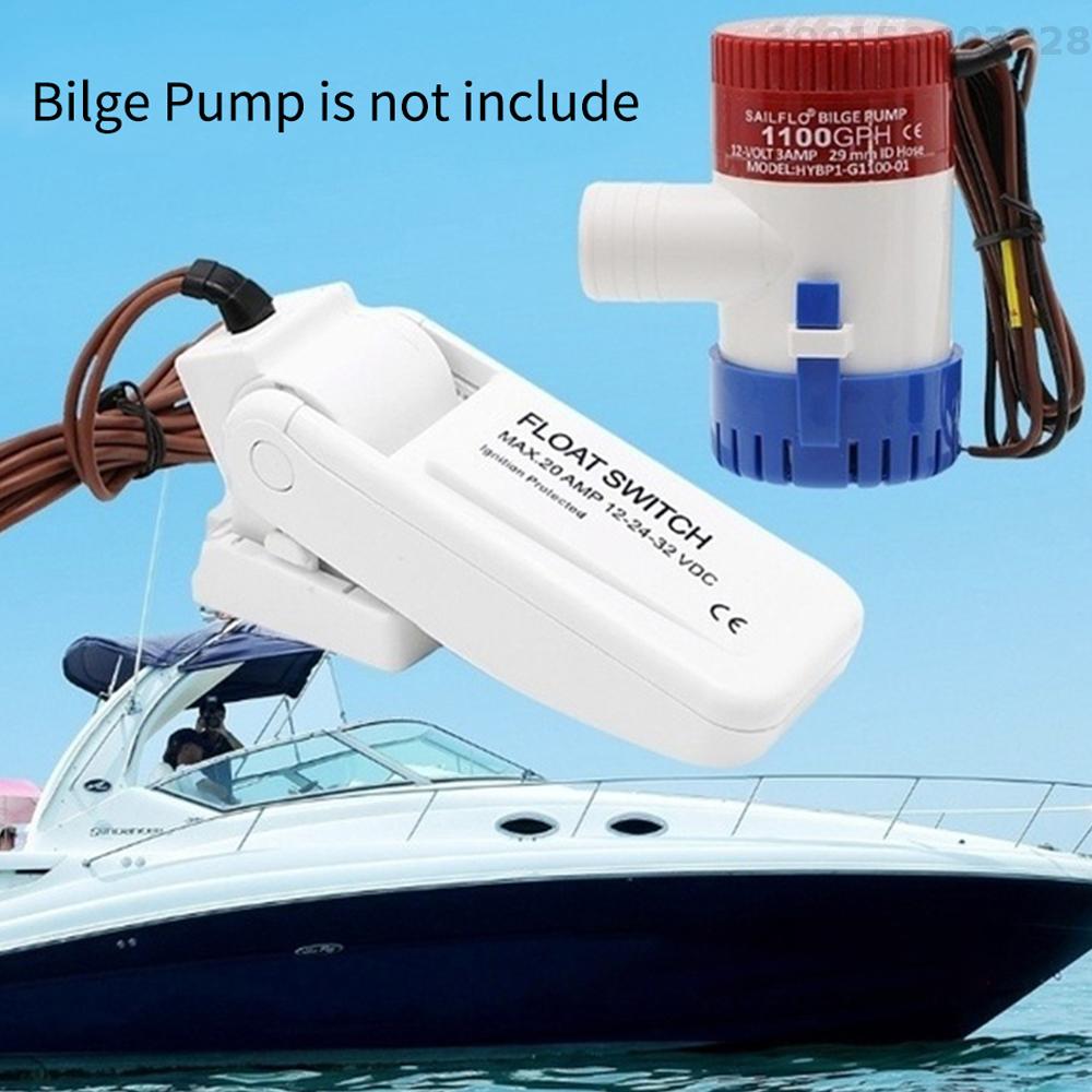 12V 1100GPH Automatic Boat Bilge Pump Float Switch Bilge Switches Flow ...