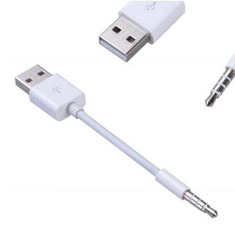 【I was hyLed uL】20CM Portable USB Data Cable For iPod USB to 3.5mm Jack ...