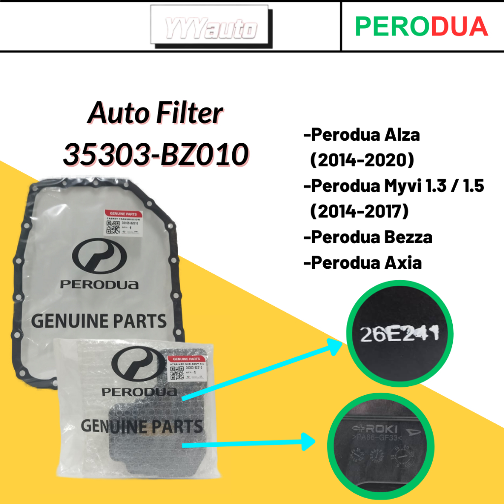 ♥PERODUA AUTO TRANSMISSION FILTER FOR MYVI LAGI BEST, AXIA, BEZZA, ALZA ...