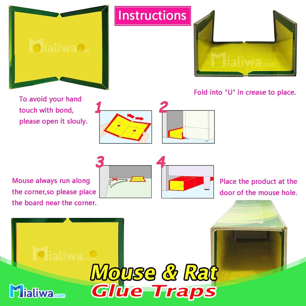1 PC Large Mouse Glue Traps with Enhanced Stickiness, Rat Snake Sticky ...