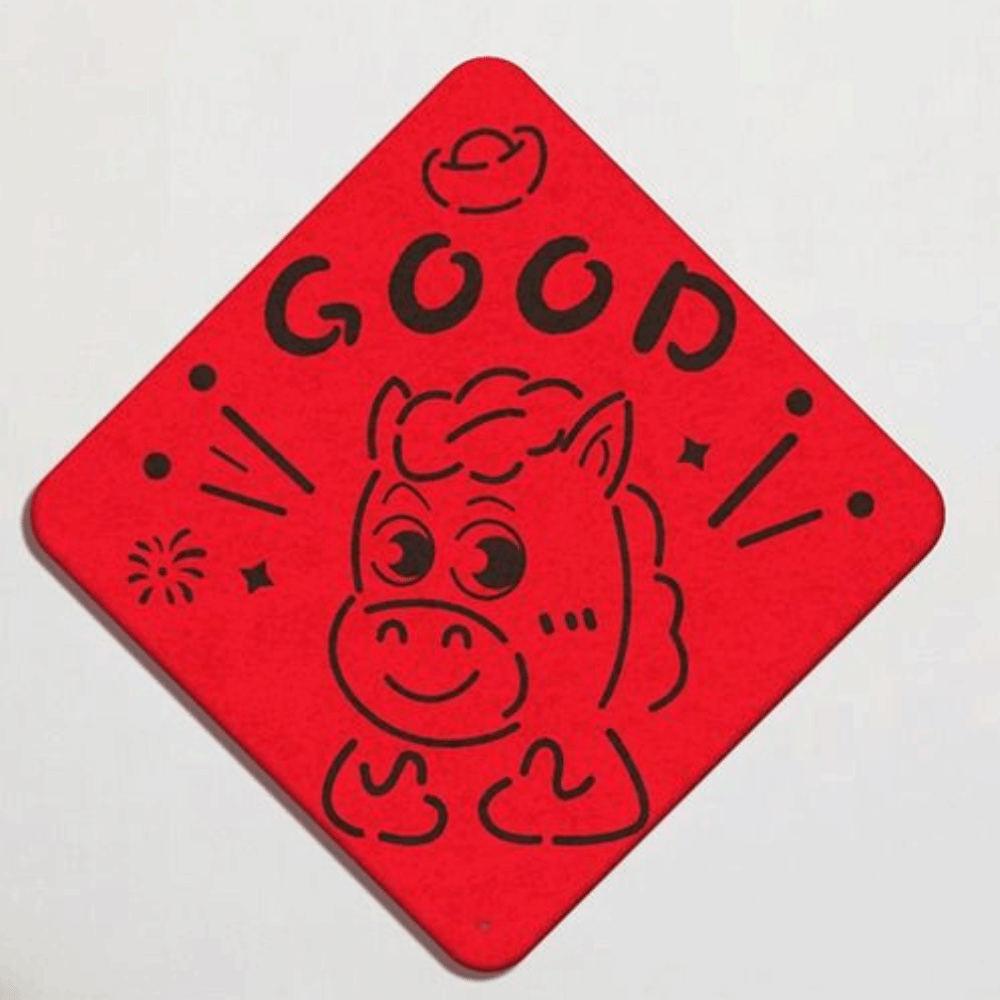Decorative Chinese Style 2026 Horse Year Door Sticker Traditional Felt ...