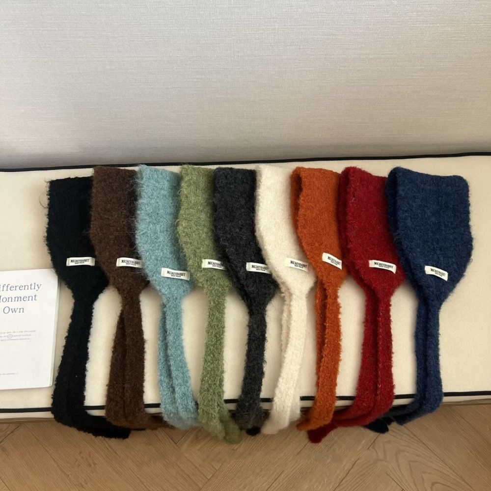 Comfortable Windproof Winter Lace UpEarmuffs Foldable Wool Women Plush ...