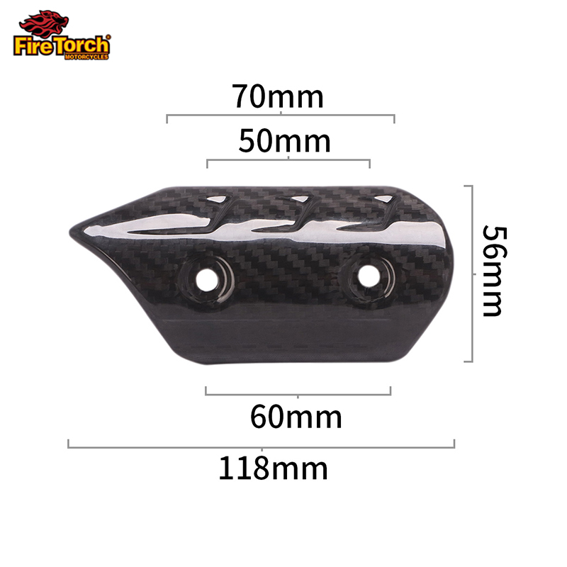 Motorcycle Exhaust Heat Shield Carbon Fiber Cover Heat Insulation Anti ...