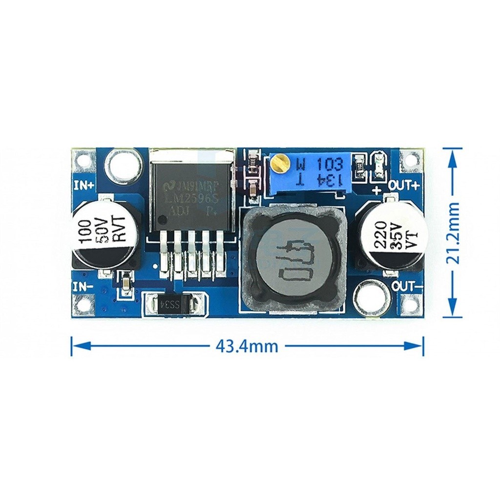 LM2596 3A Display Voltage Regulator Module Buck Converter DC-DC Step Down Adjustable Voltage ...