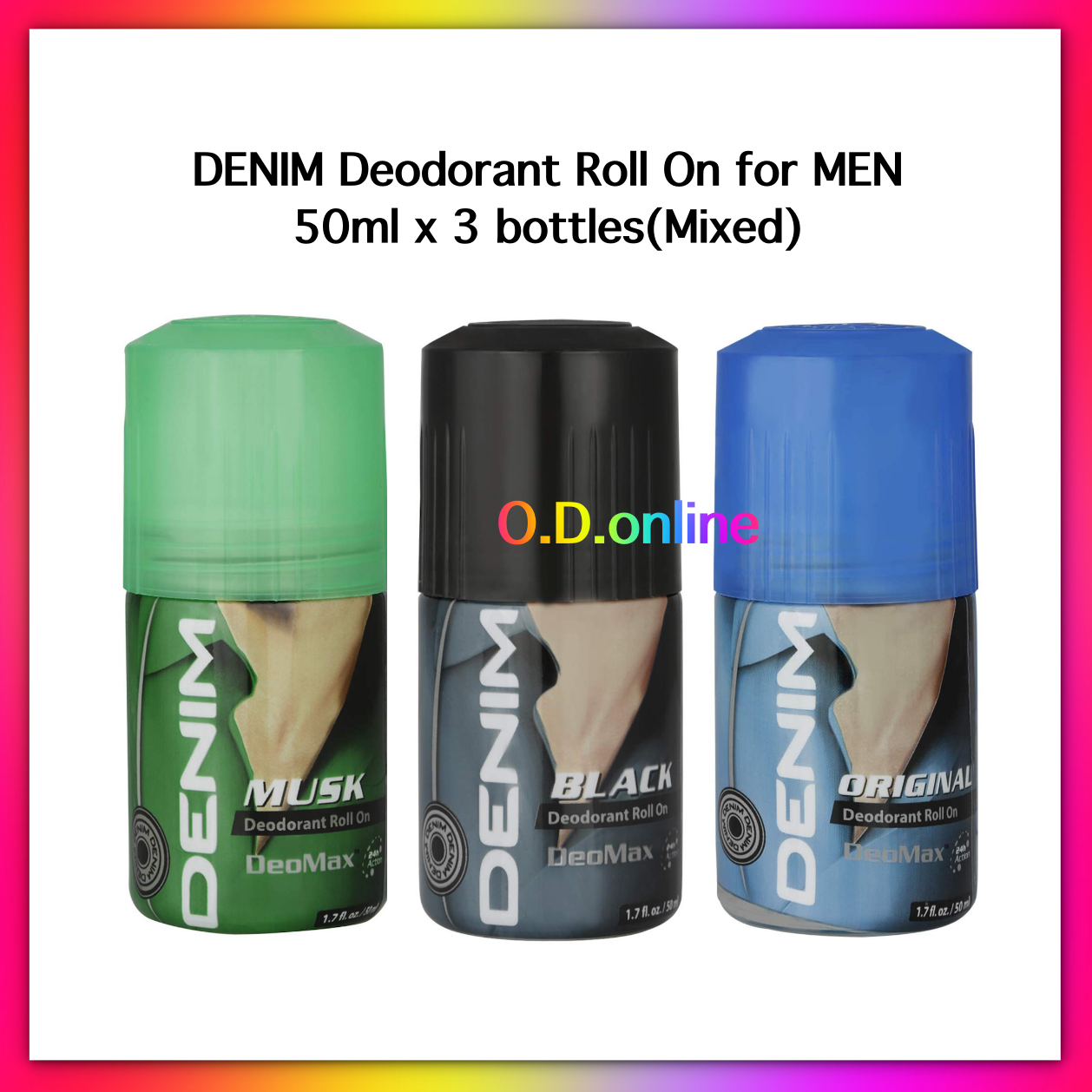 DENIM Deodorant Roll On for MEN 50ml x 3 bottles | Lazada Singapore