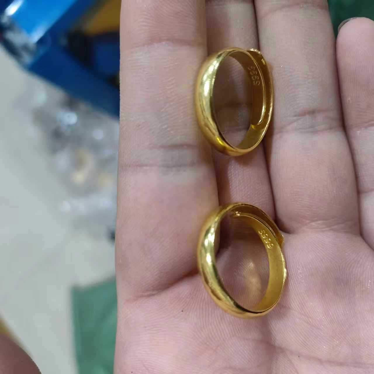 Stall 9999 plain silver ring smooth couple ring simple atmosphere ...
