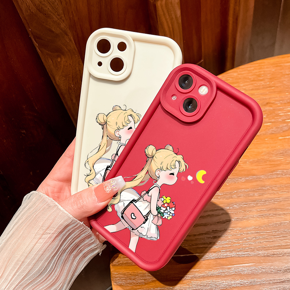 Jizetin for Samsung A04 Back Cover Beautiful Girl Flowers Ladder Camera ...