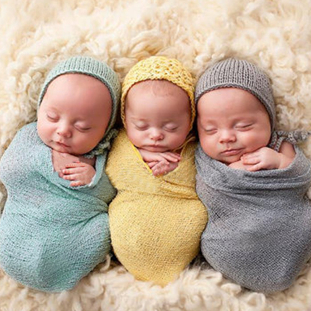 【ComfyCrossing】 18 color newborn photography props cotton soft package ...