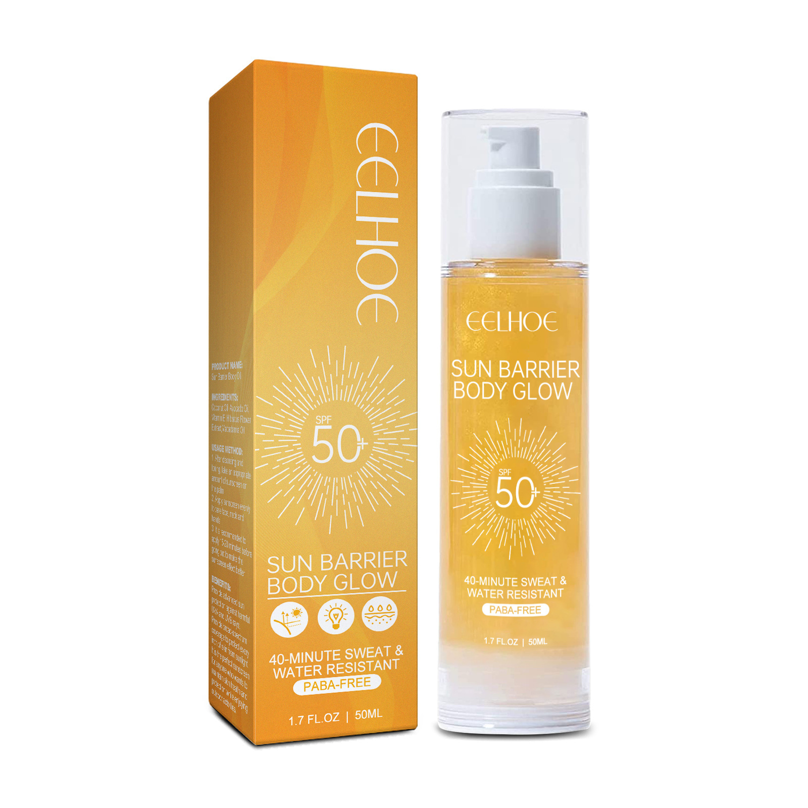 EELHOE Sunblock Spf 50 for Face Skin Care Moisturizing Face Repair Skin ...