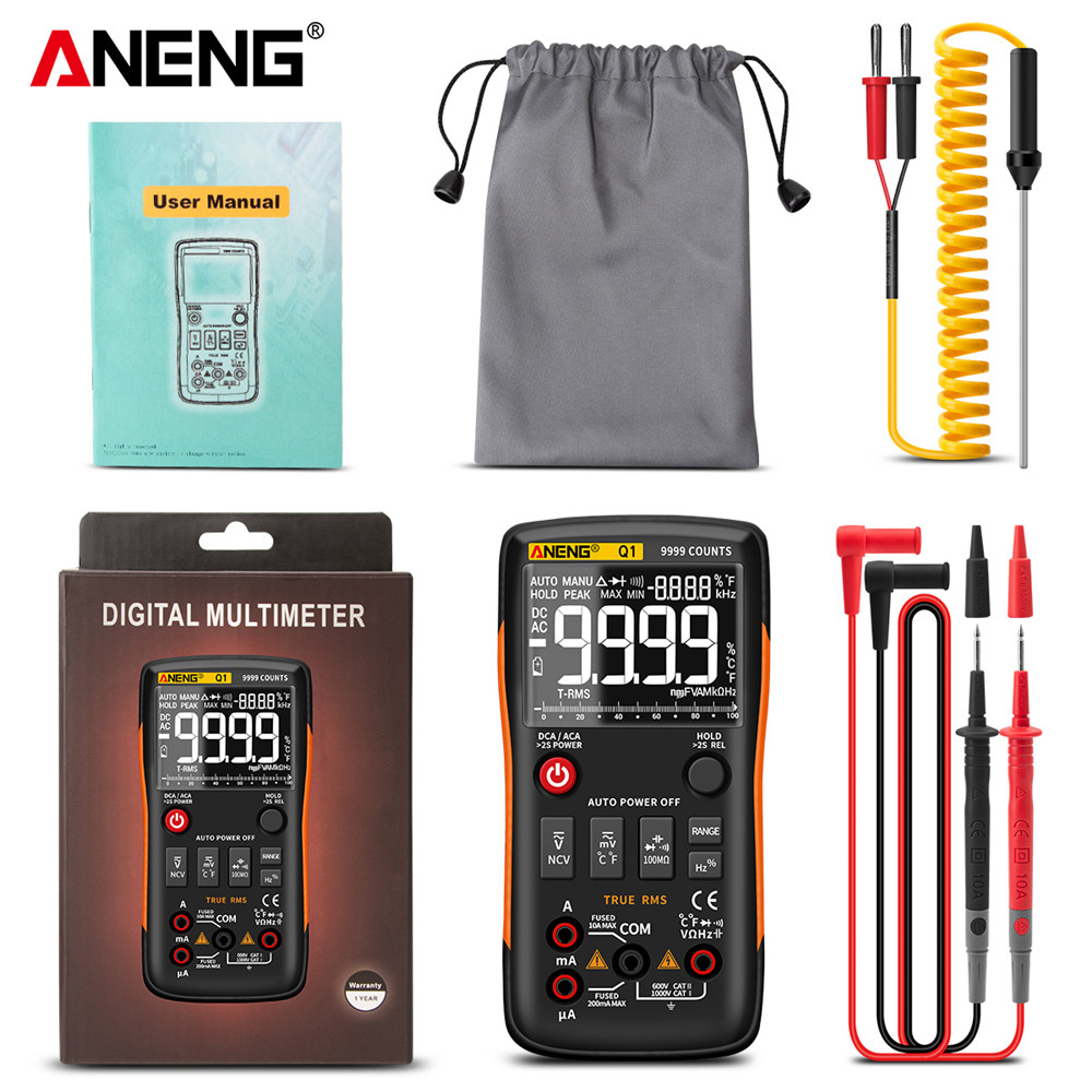 【Hot ticket】 ANENG Q1 Digital Multimeter 9999 Analog Tester RMS ...