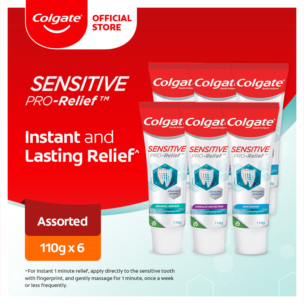Colgate Sensitive Pro Relief Toothpaste 110g [Bundle of 6] Valuepack ...
