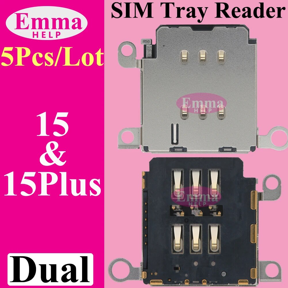 SIM Card Tray Socket Slot Adapter Connector Reader Flex Cable Dual For ...