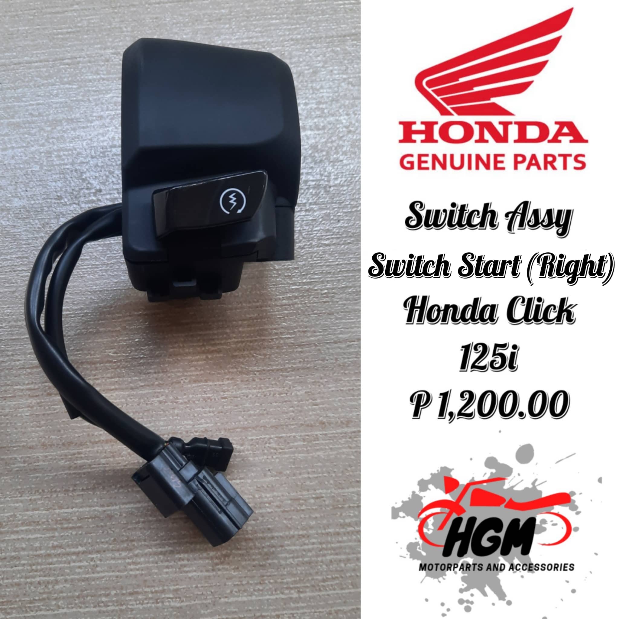SWITCH ASSEMBLY, START HONDA CLICK 125i V2 (35130-K60-B71 / 35130-K60 ...