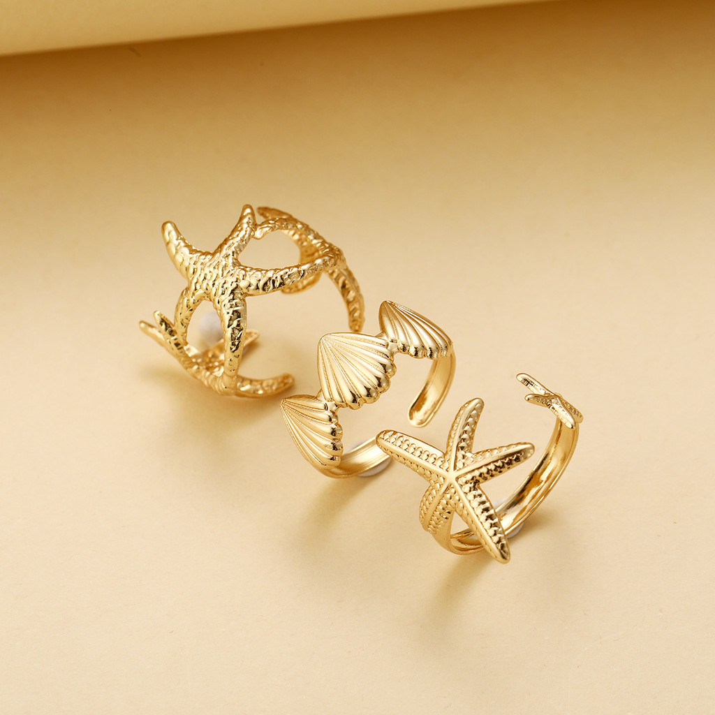 Enacolor 3Pcs/Set Sea Beach Vacation Rings Fashion Jewelry Finger ...