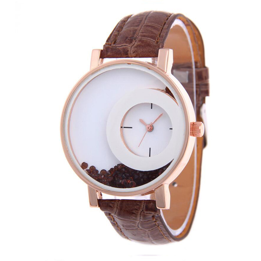 Broken Diamond Large Dial Student Watch Casual Fashion Versatile Women ...