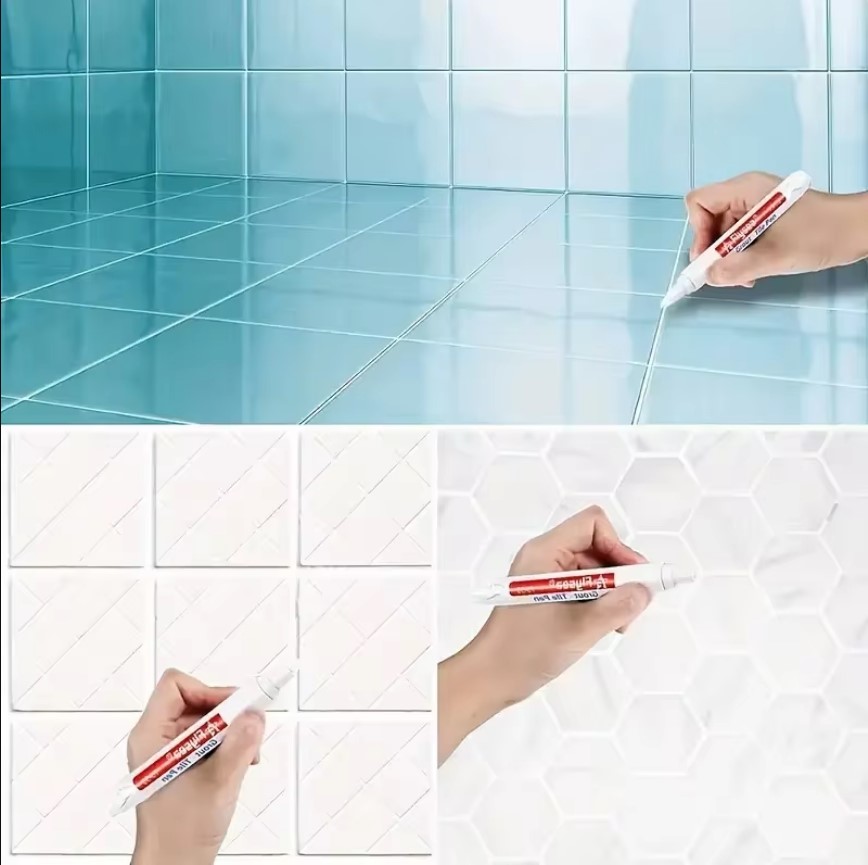 1pc White Waterproof Tile Gap Repair Pen - Effortless Restoration ...
