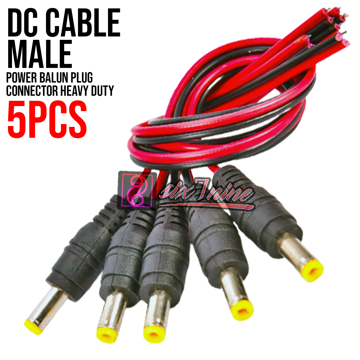 5PCS DC Cable Male Power Balun Plug Connector Heavy Duty | Lazada PH