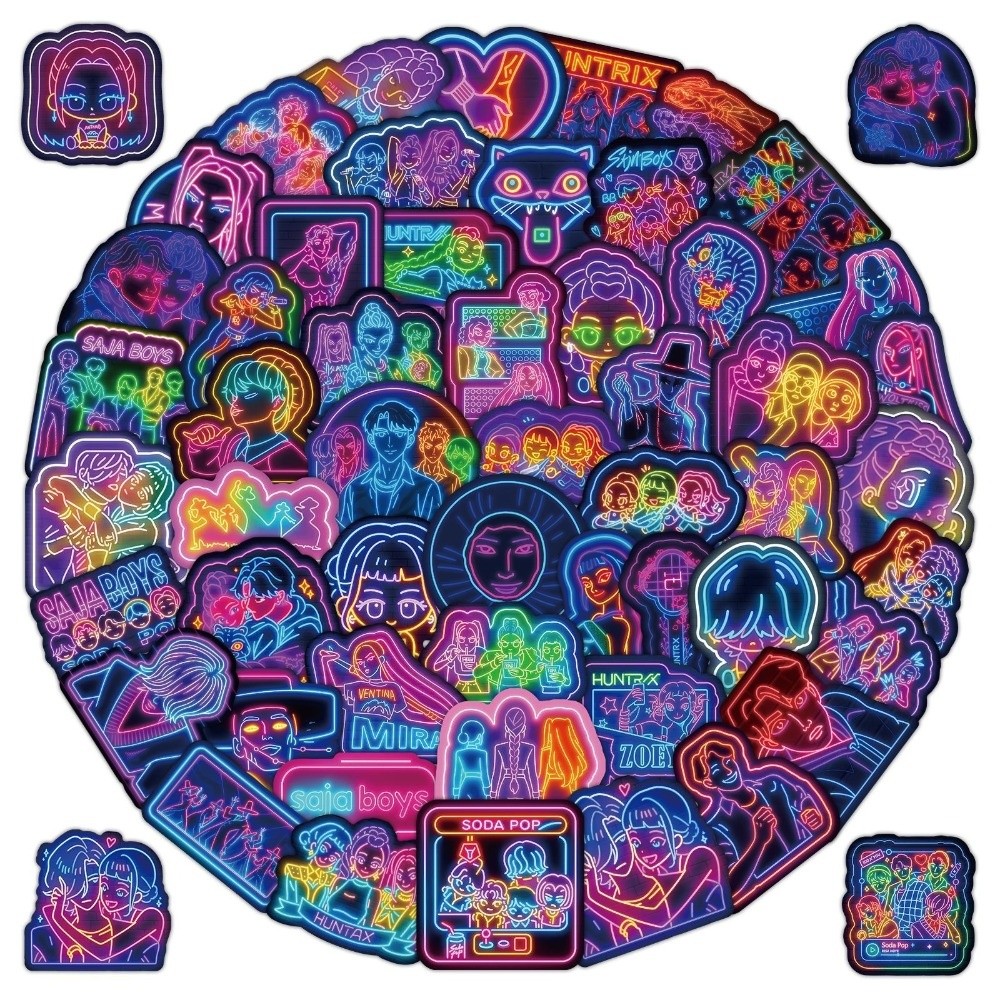 50pcs New Huntrix Saja Boys KPop Demon Hunters Stickers Graffiti Anime ...