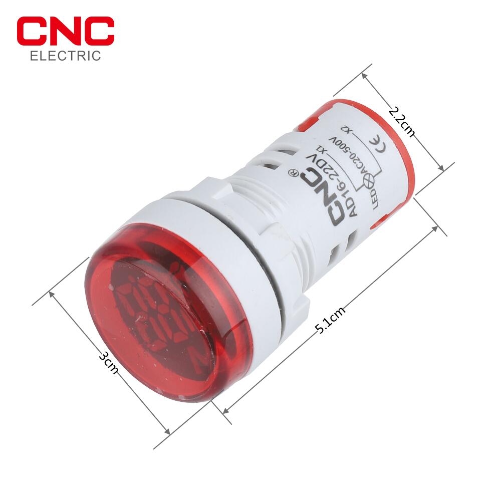 Cnc 1pcs Mini Digital Voltmeter 22mm Ac 20-500v Voltage Tester Meter ...