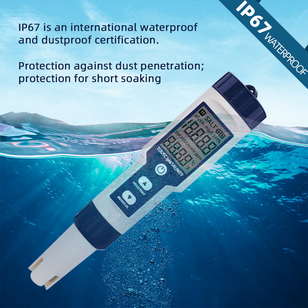【Daily Deals】 5 in 1 PH Meter Water Quality Tester Digital TDS EC PH ...