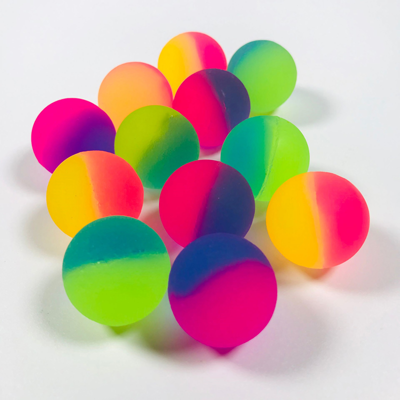 1PCS Children Colored Boy Bouncing Ball Rubber Kids Sport Games Elastic ...