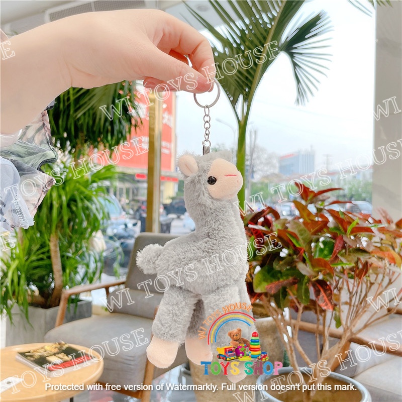 【MO8】WI 18CM Alpaca Keychain Plush Llama Plushie Goat Pendant Plush Toy ...