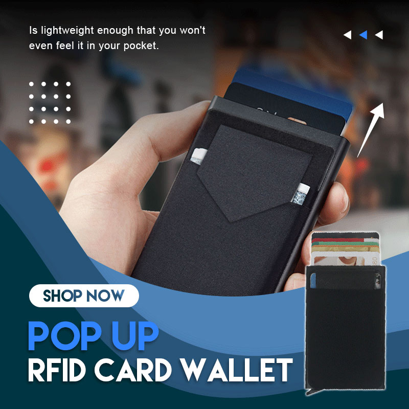 ส่งจากไทย4max Automatic Pop-out RFID Card Holder Slim Wallet Elasticity ...