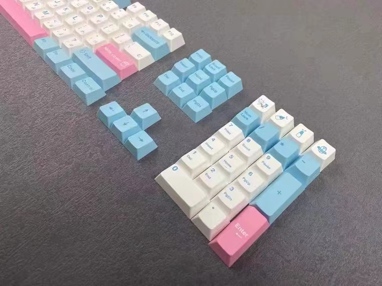 Milk Cover Keycap, PBT Sublimation Keycaps Cherry Profile for 61/87/104 ...
