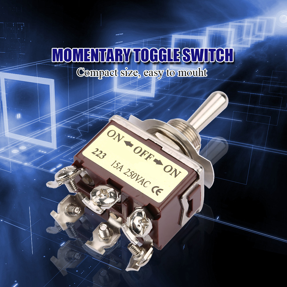 Toggle Switch 3 Position Screw Terminal 15A/250VAC Momentary Toggle ...