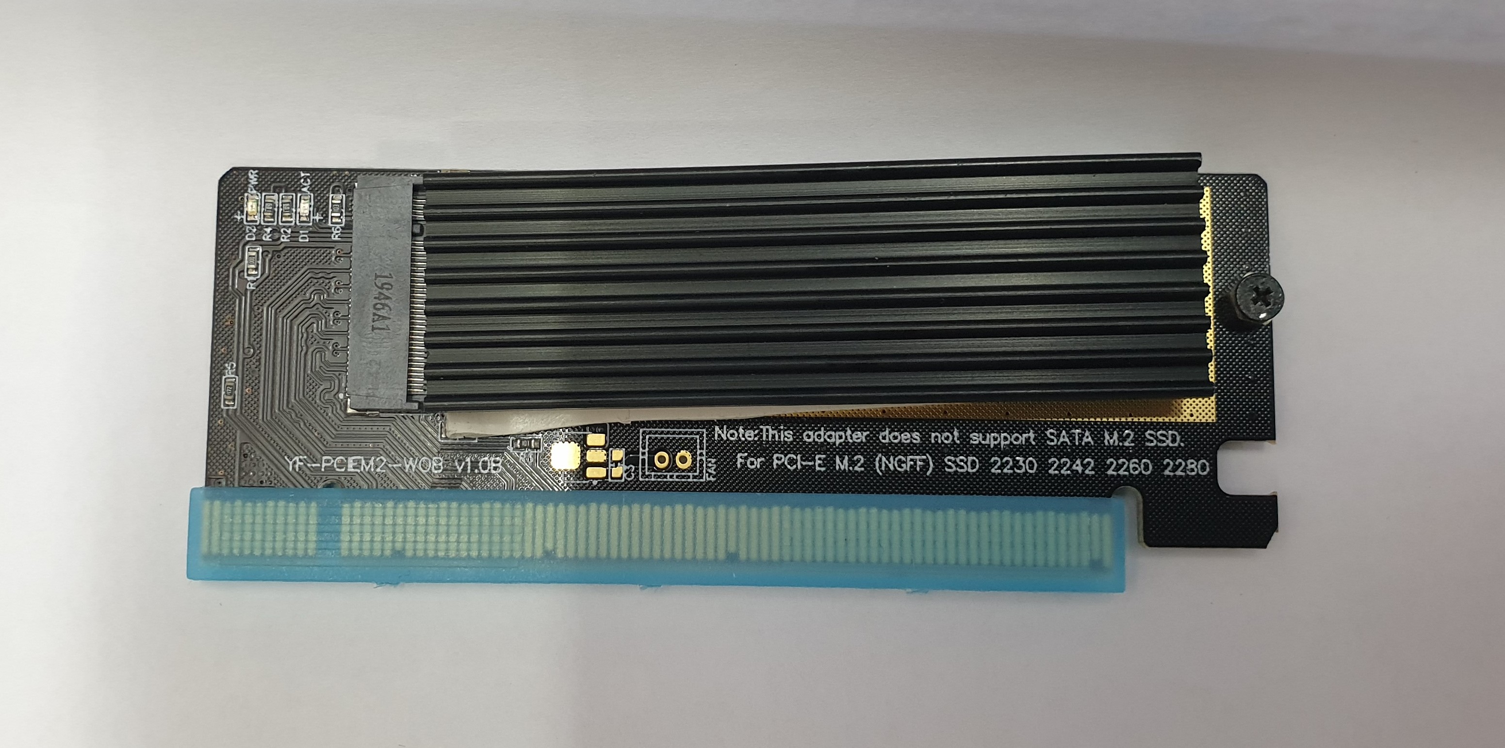 EZDIY-FAB NVME PCIe Adapter with 12V ARGB Heatsink SSD Cooler M.2 NVME SSD to PCI Express ...