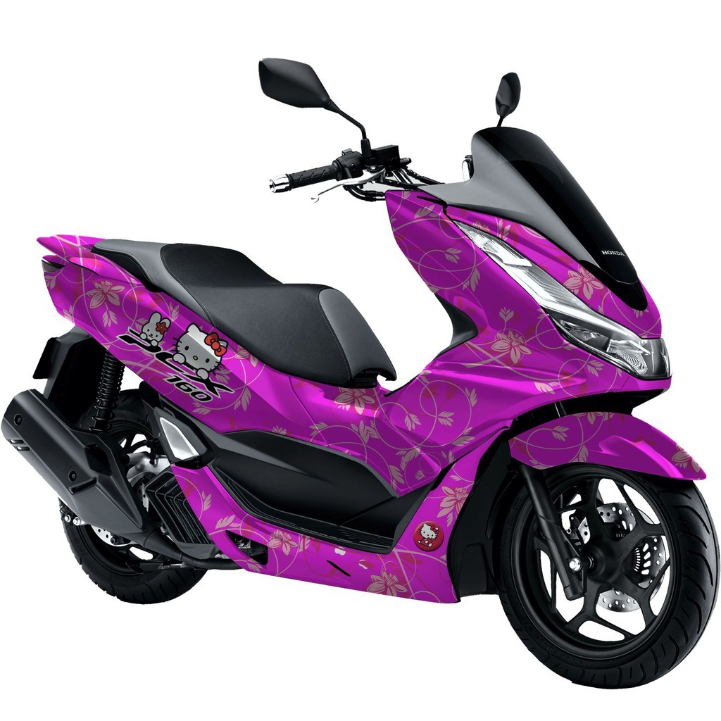 DECAL STICKER STIKER MOTOR HONDA PCX NEW 160 MOTIF HELLO KITTY | Lazada ...